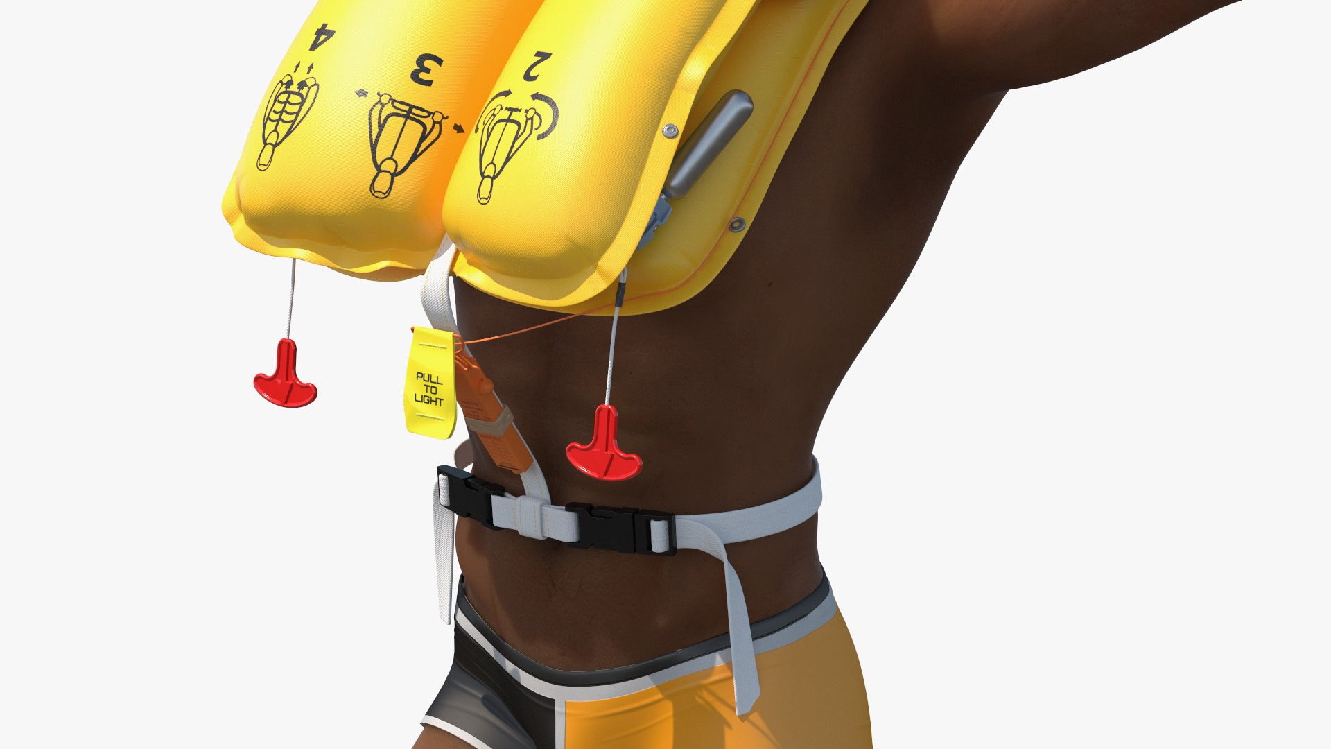 Inflatable Life Raft With Survivor 3D Model - TurboSquid 2314630