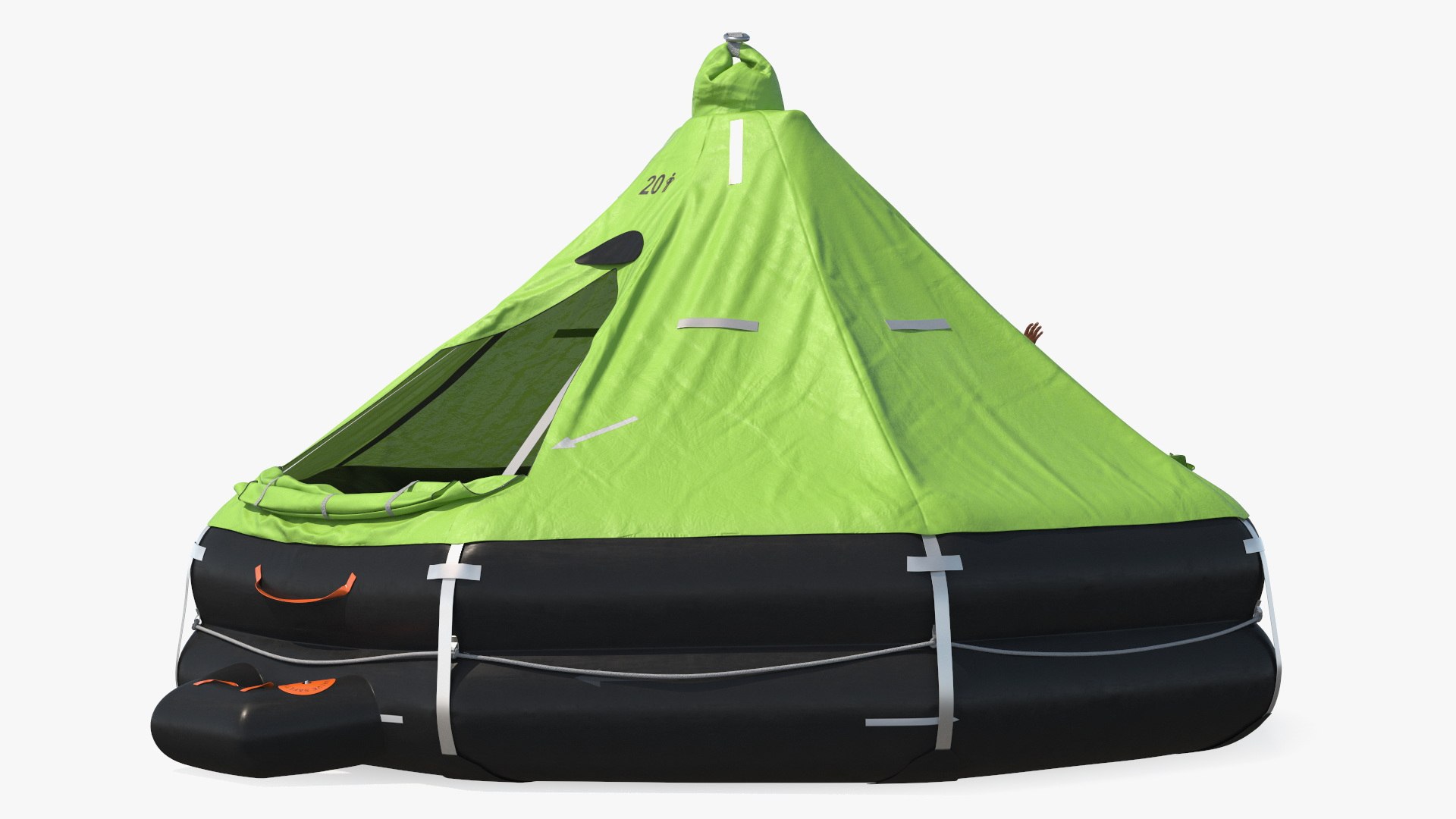 Inflatable Life Raft With Survivor 3D Model - TurboSquid 2314630