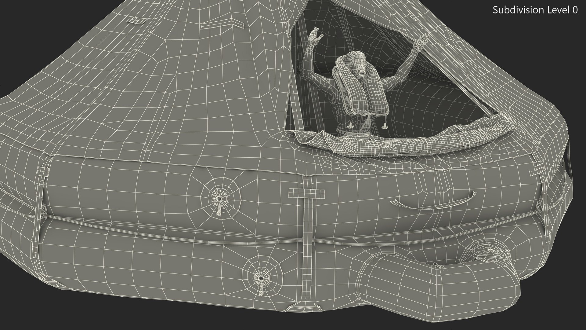 Inflatable Life Raft With Survivor 3D Model - TurboSquid 2314630