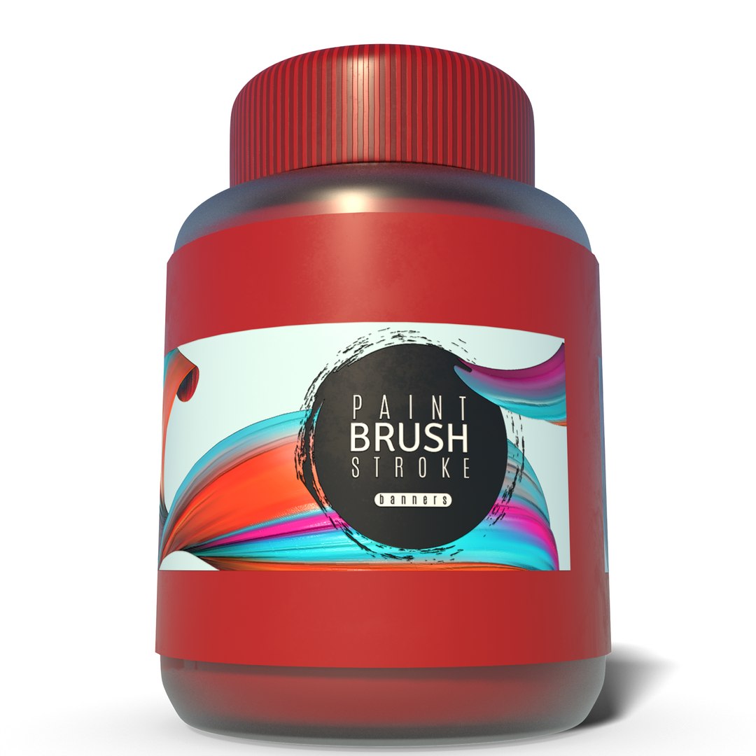 Paint Bottle Red Color 3D - TurboSquid 2090208