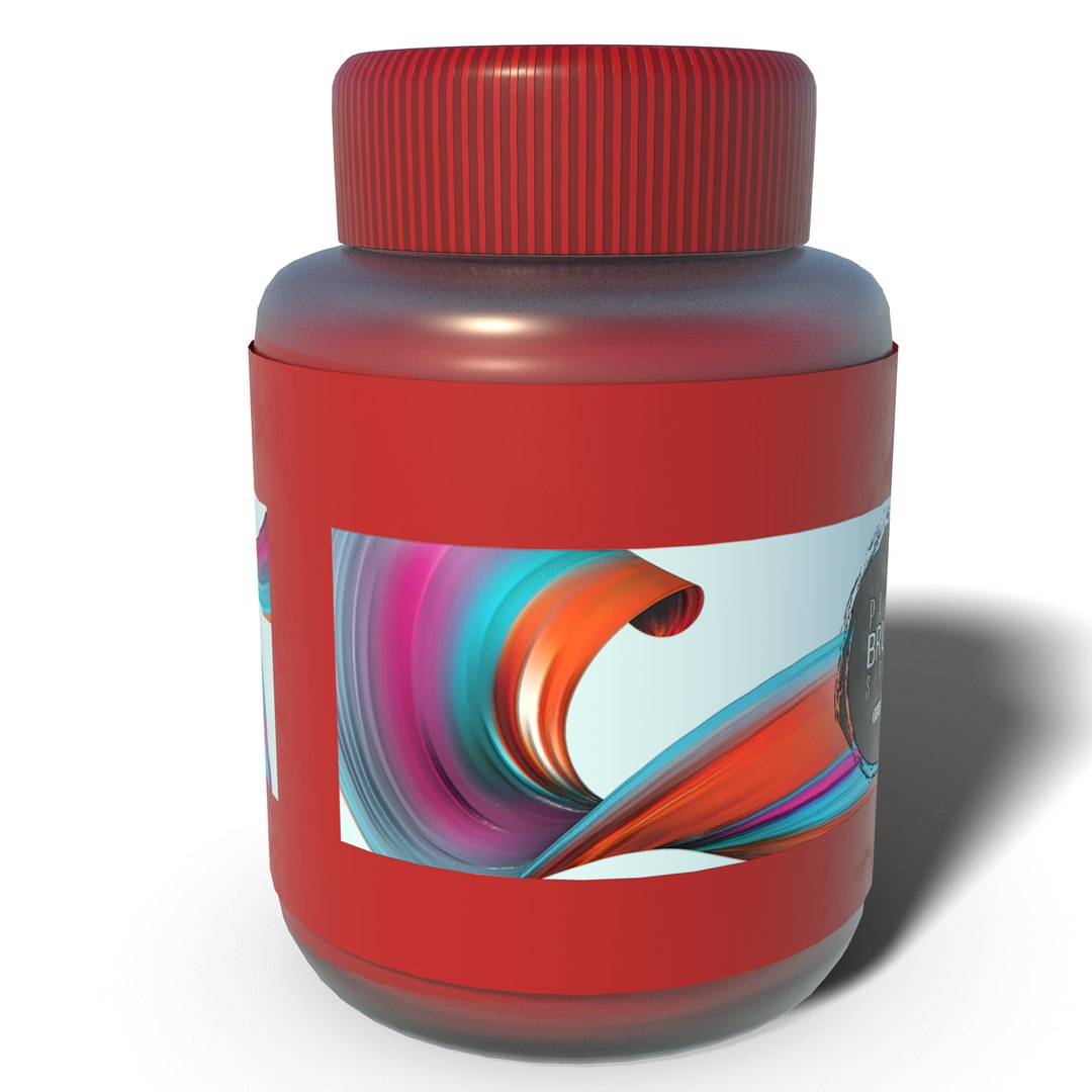 Paint Bottle Red Color 3D - TurboSquid 2090208