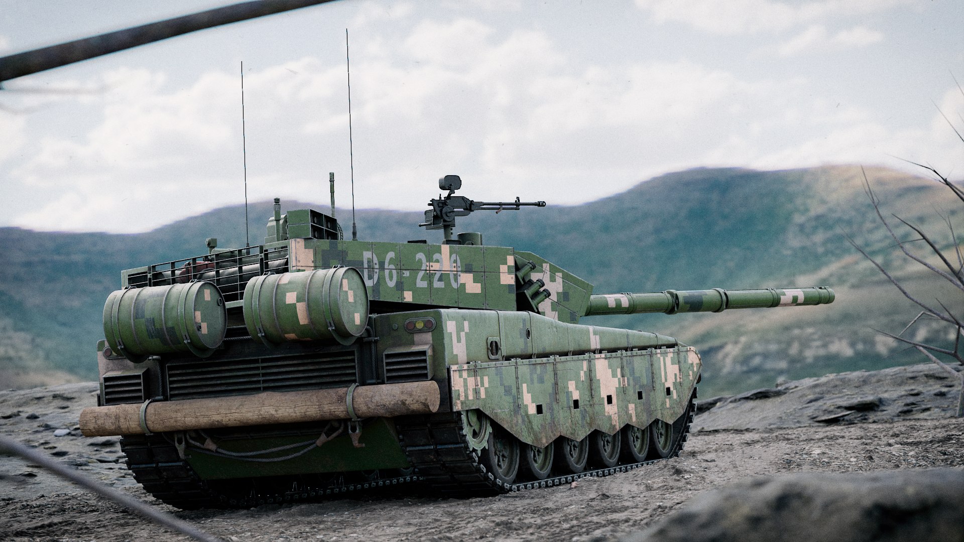 Rigged Type 99 Tank GameReady LODs 3D Model - TurboSquid 2134254