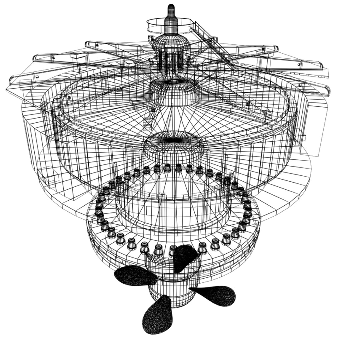 3d Hydroelectric Power Generator V1 Model