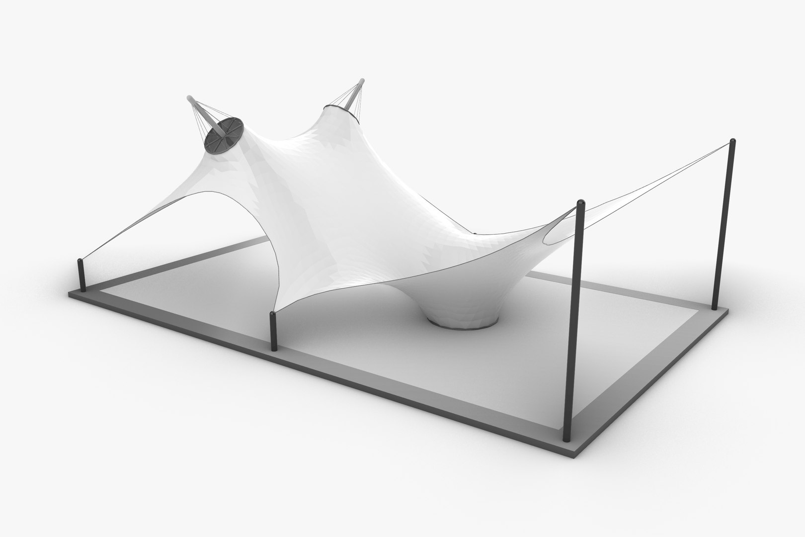 Tensile Structure Complex 02 Model - TurboSquid 1964966