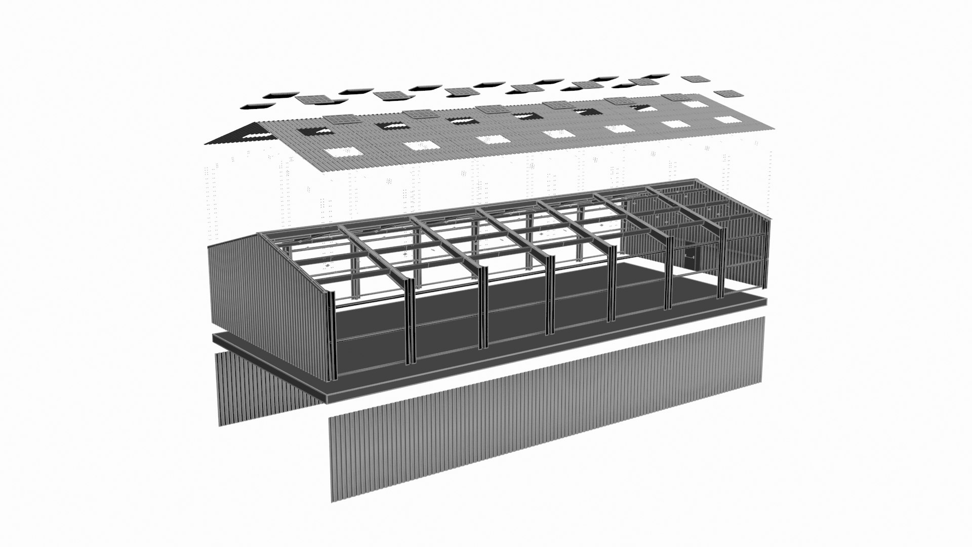 3D Construction Steel Frame Structure Model - TurboSquid 2081607