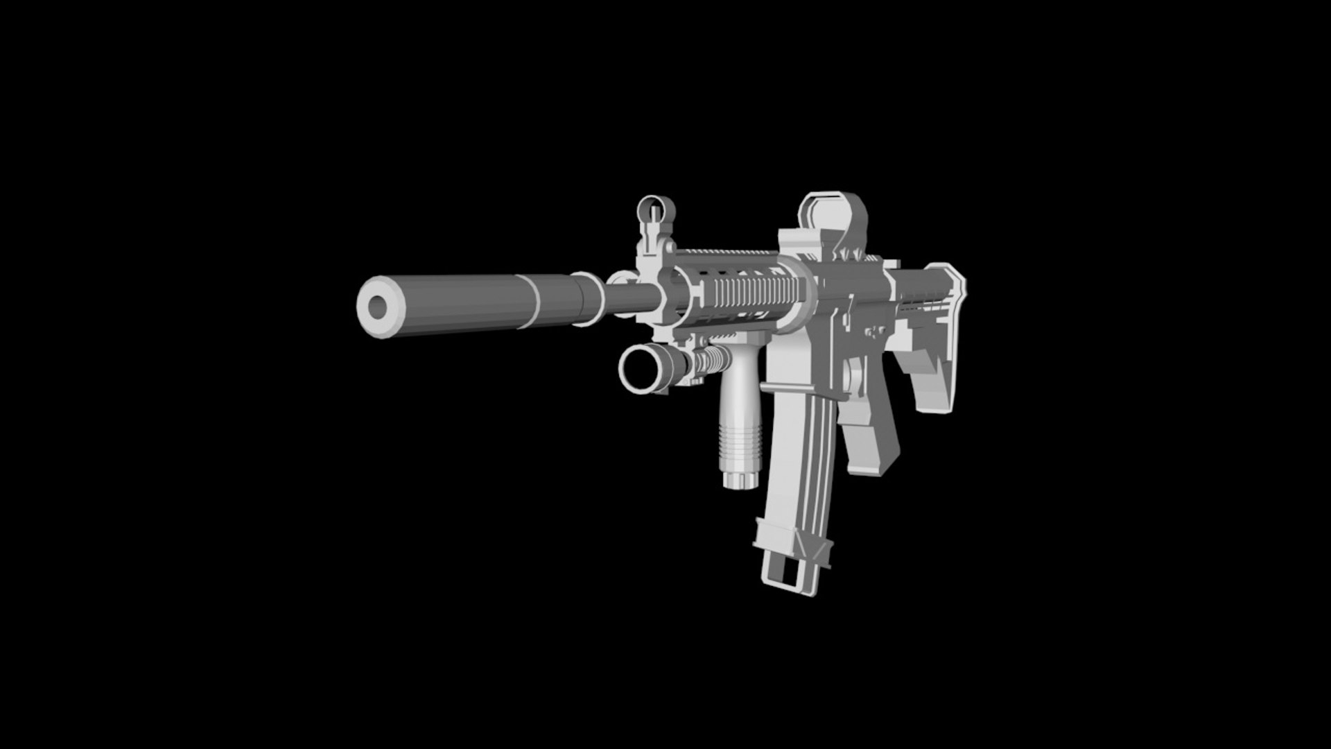 3d m4a1 stl model