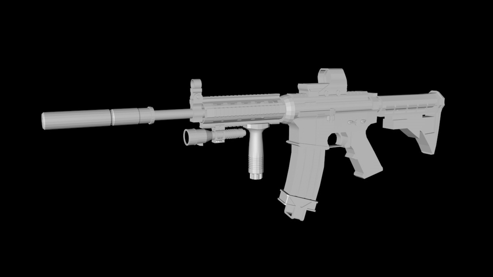 3d m4a1 stl model