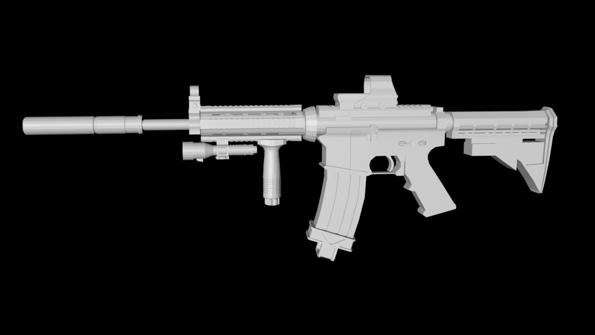 3d m4a1 stl model