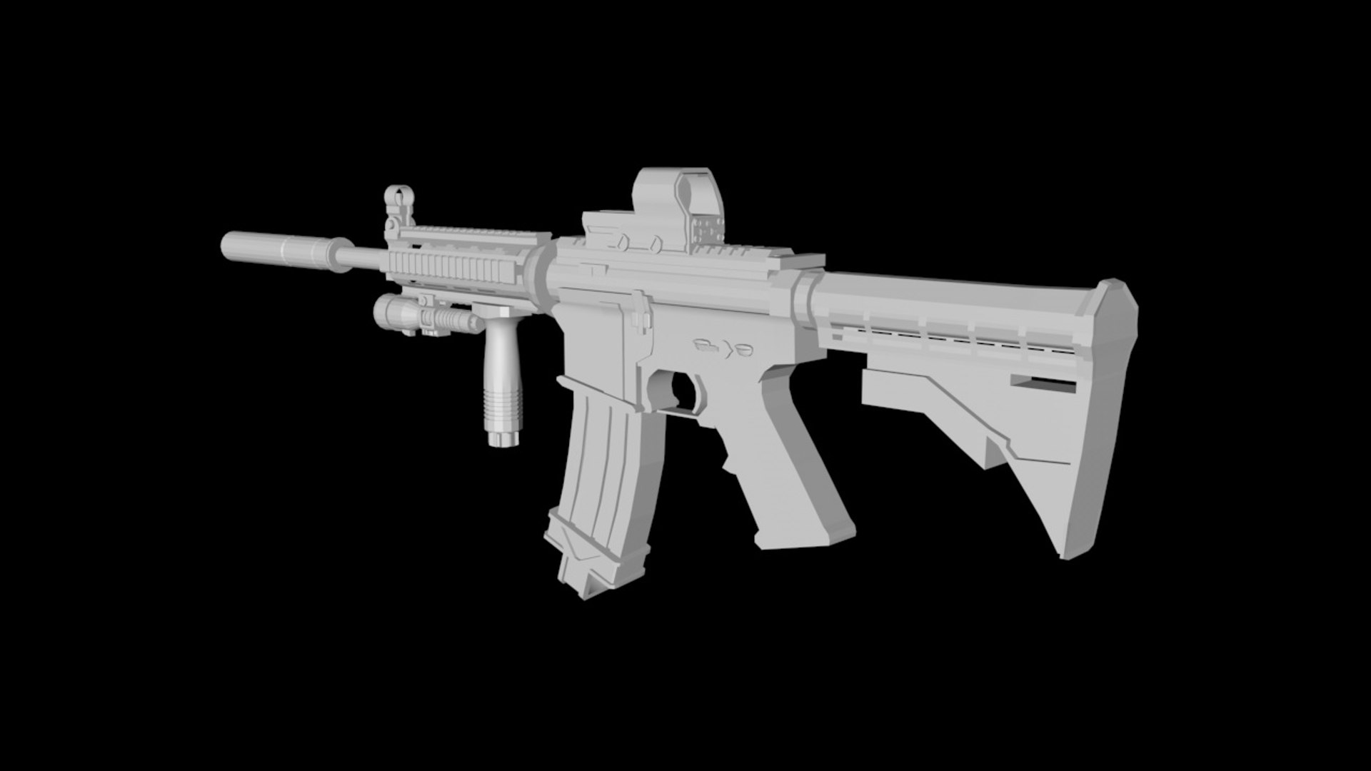 3d m4a1 stl model