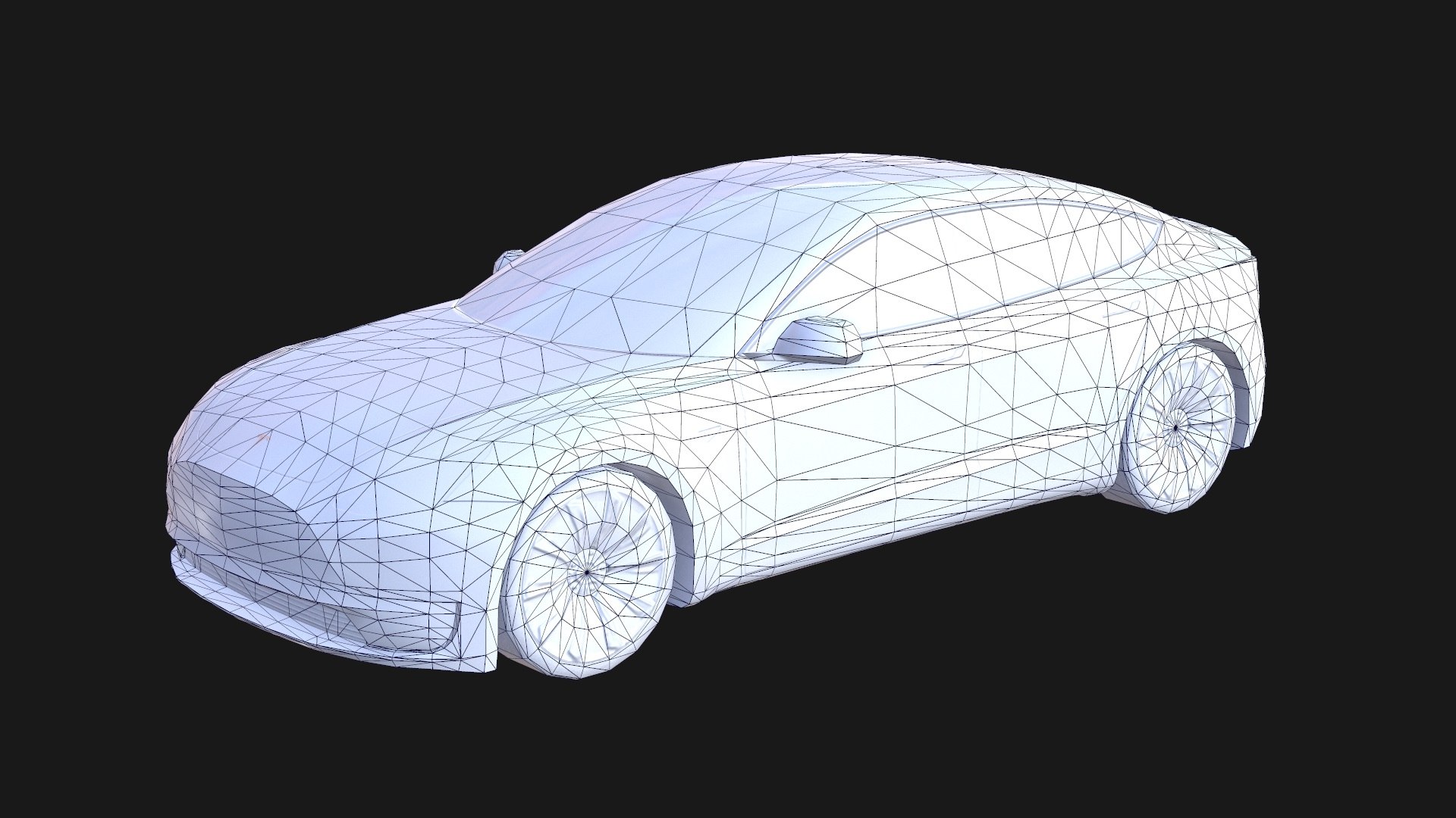 Electric Sedan Tesla 3 3d Model