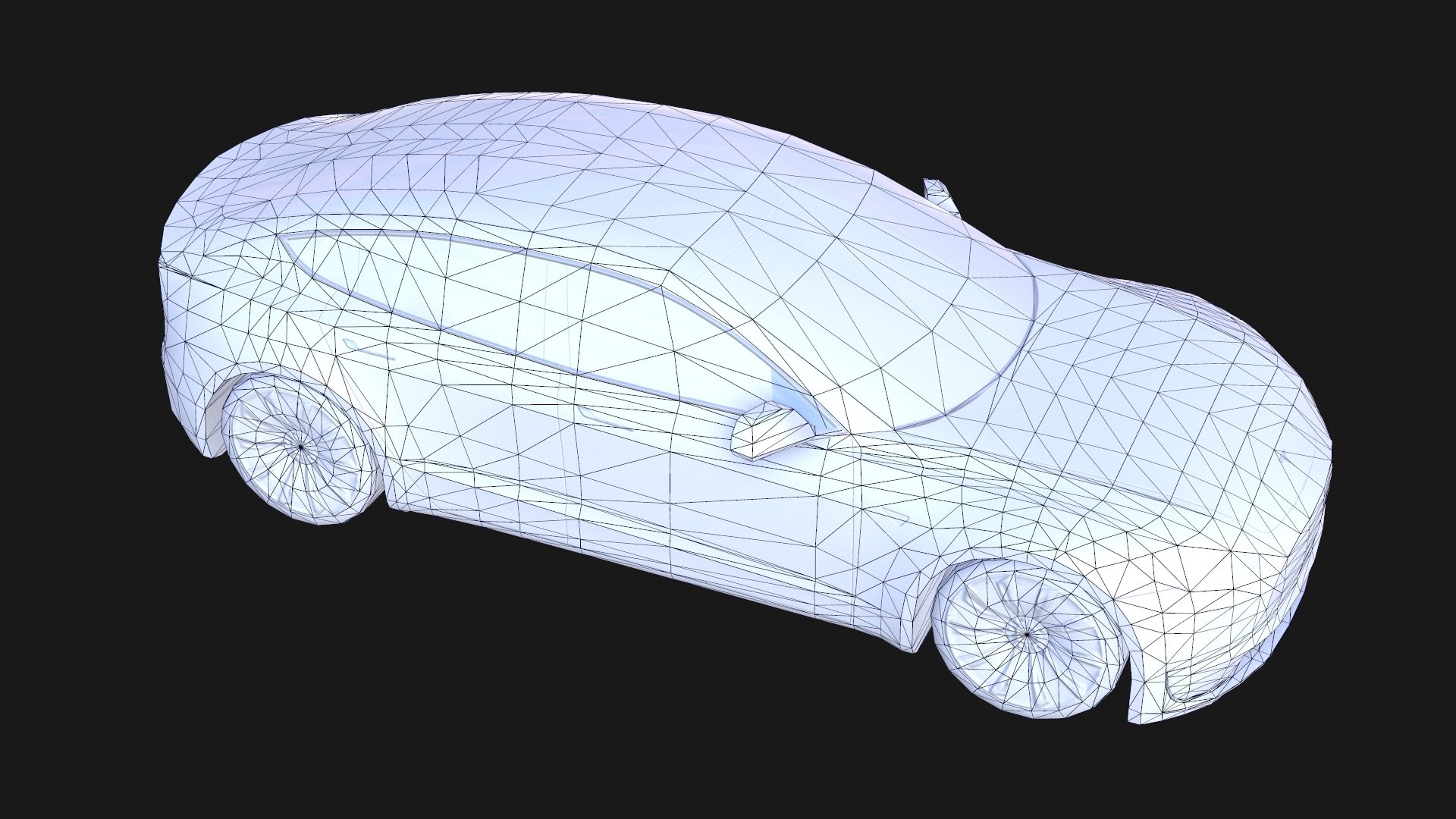 Electric Sedan Tesla 3 3d Model