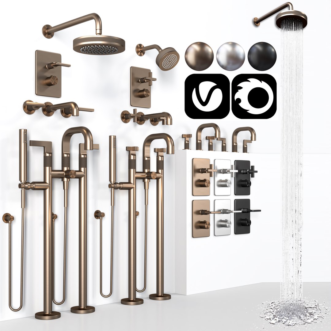 3D Gessi Inciso Faucet Set Model - TurboSquid 1985360