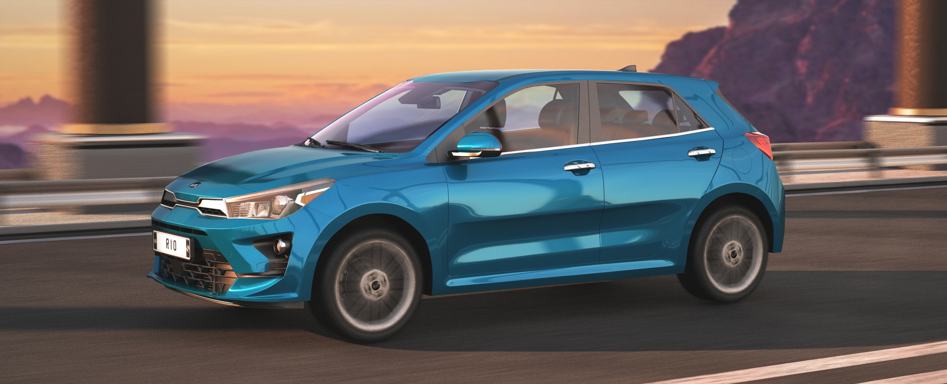 3D Model Realistic Kia Rio 2021 - TurboSquid 1640078