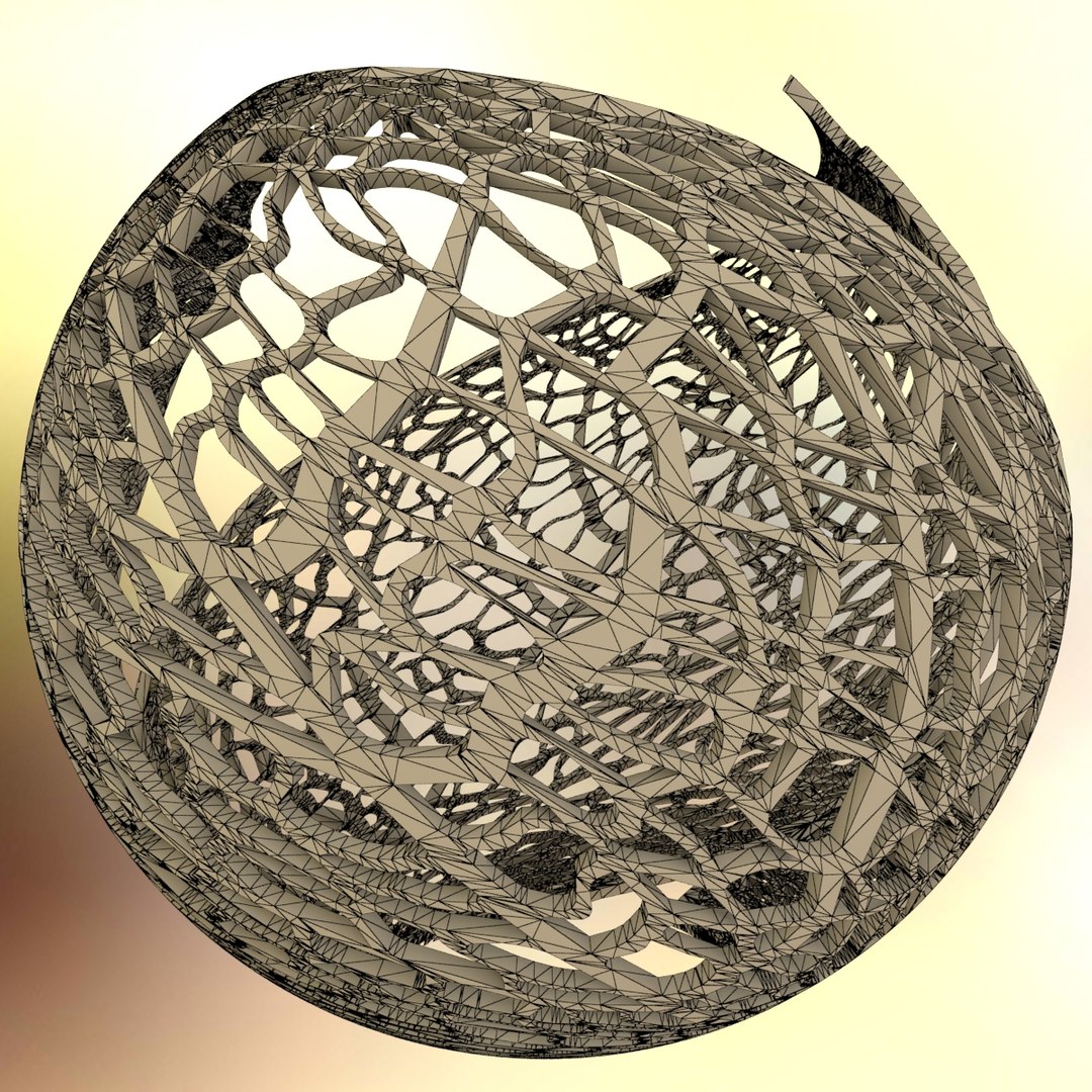 Decorative leaf spherical 3D model - TurboSquid 1485846