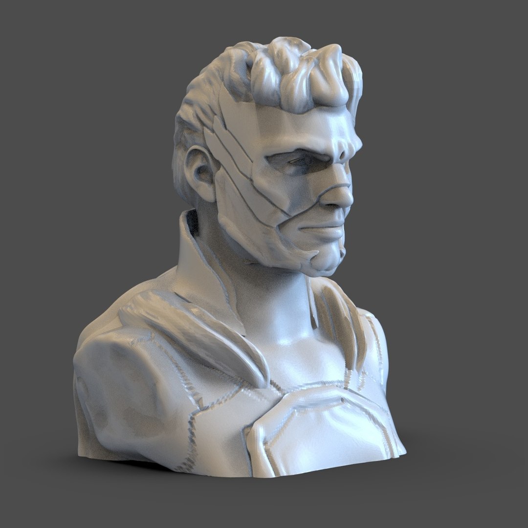 3D Super Hero Bust - TurboSquid 2311059