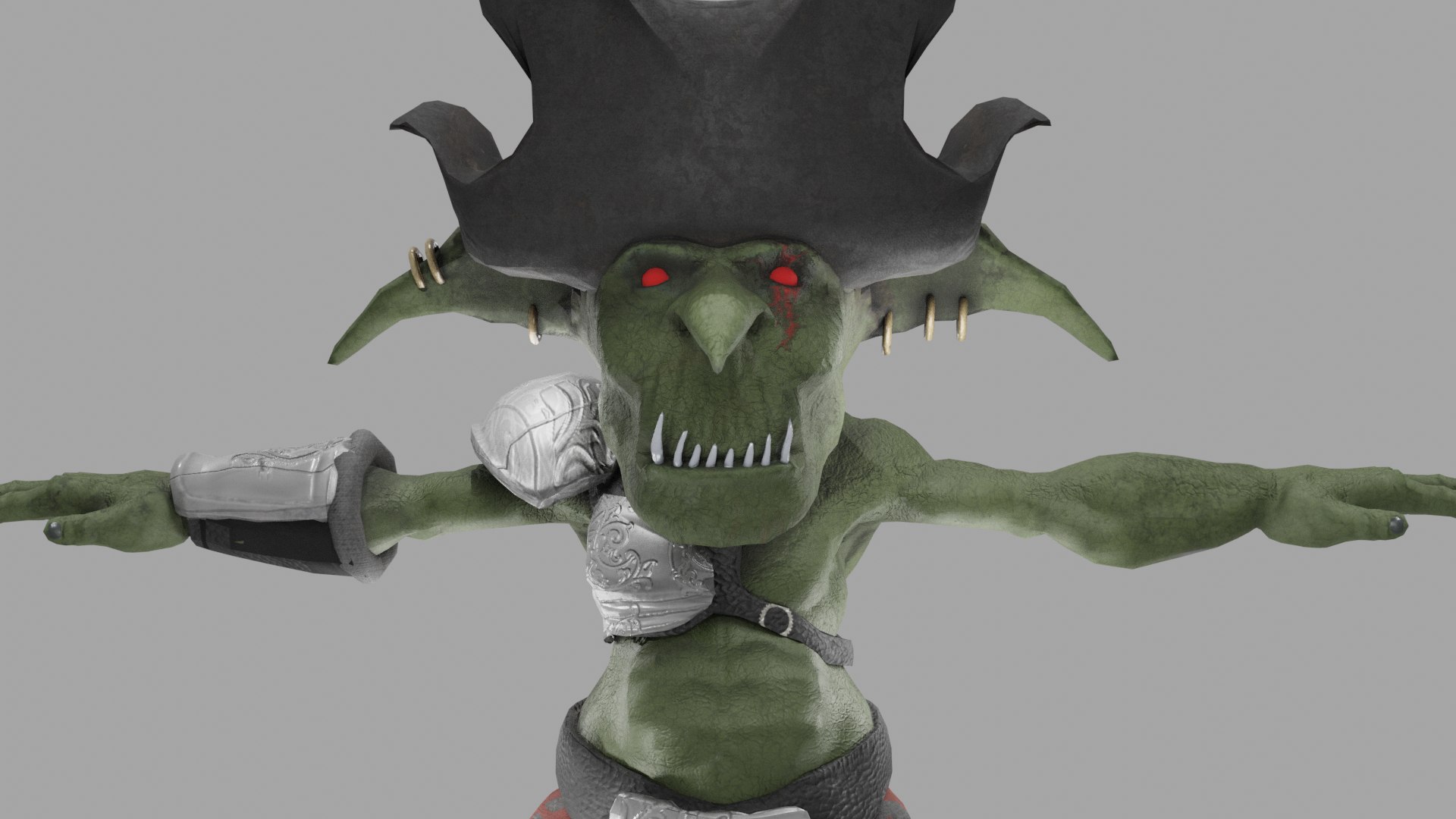 3D Low-poly Goblin Captain Pirate - TurboSquid 1662488