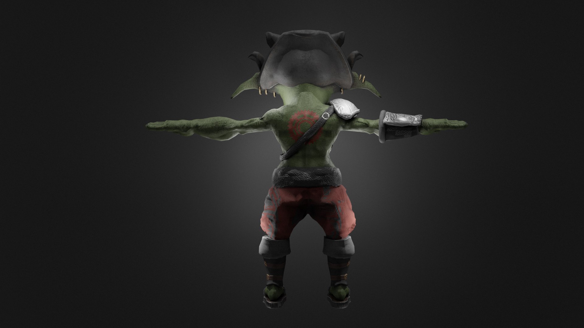 3D Low-poly Goblin Captain Pirate - TurboSquid 1662488
