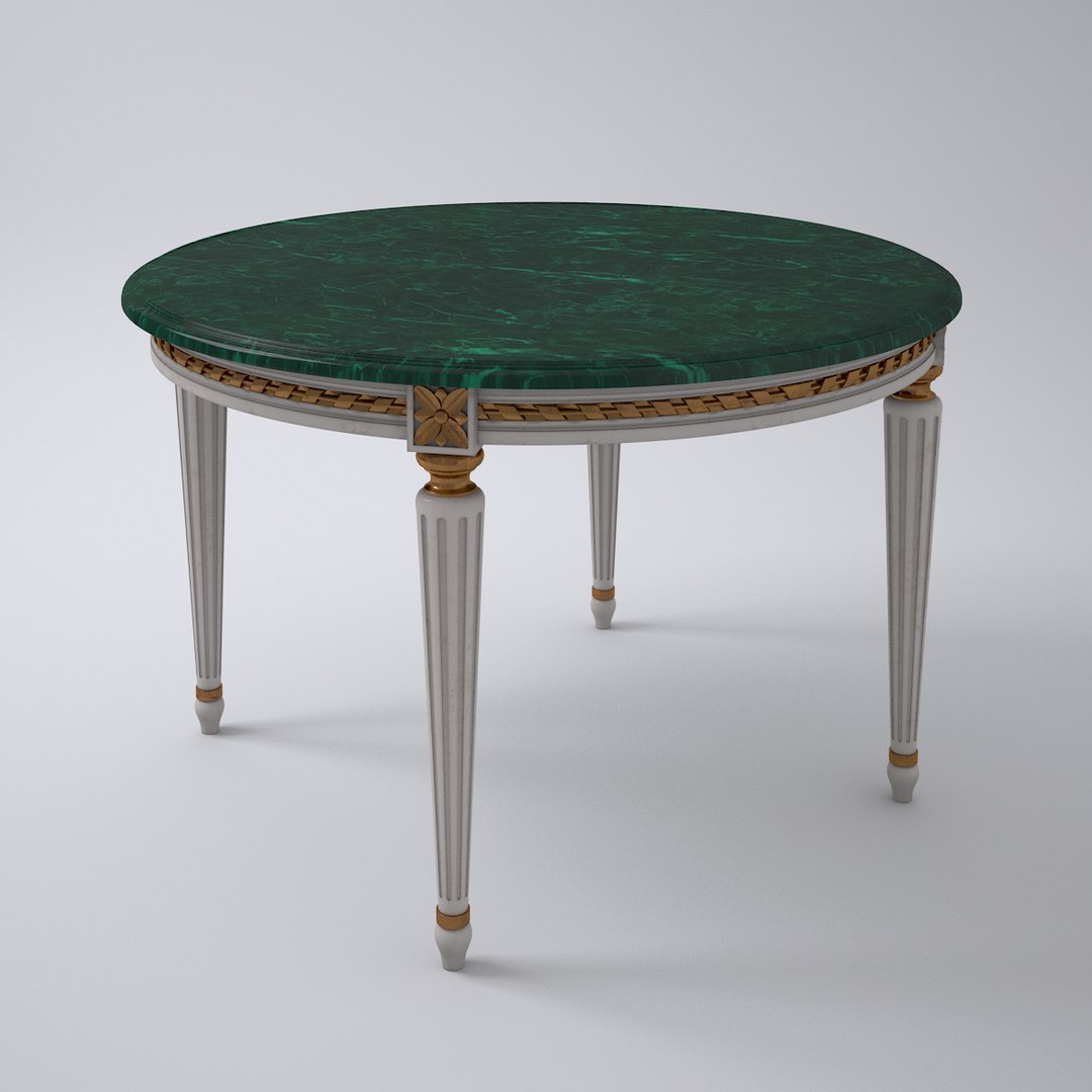 3d French Louis Xvi Dining Table Model
