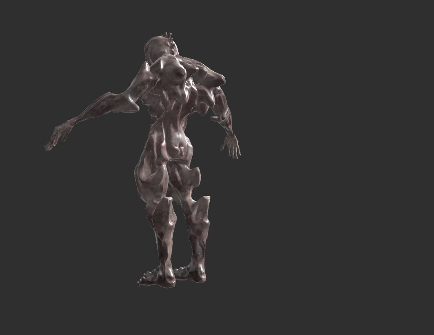3D model Darkoid reptile humanoid monster statue 4 poses included ...