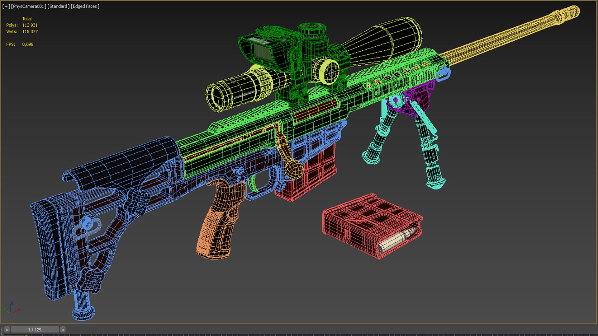 3D barrett 98b sniper rifle - TurboSquid 1492182