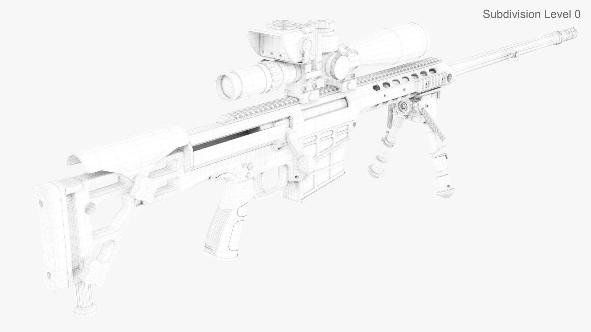 3D barrett 98b sniper rifle - TurboSquid 1492182
