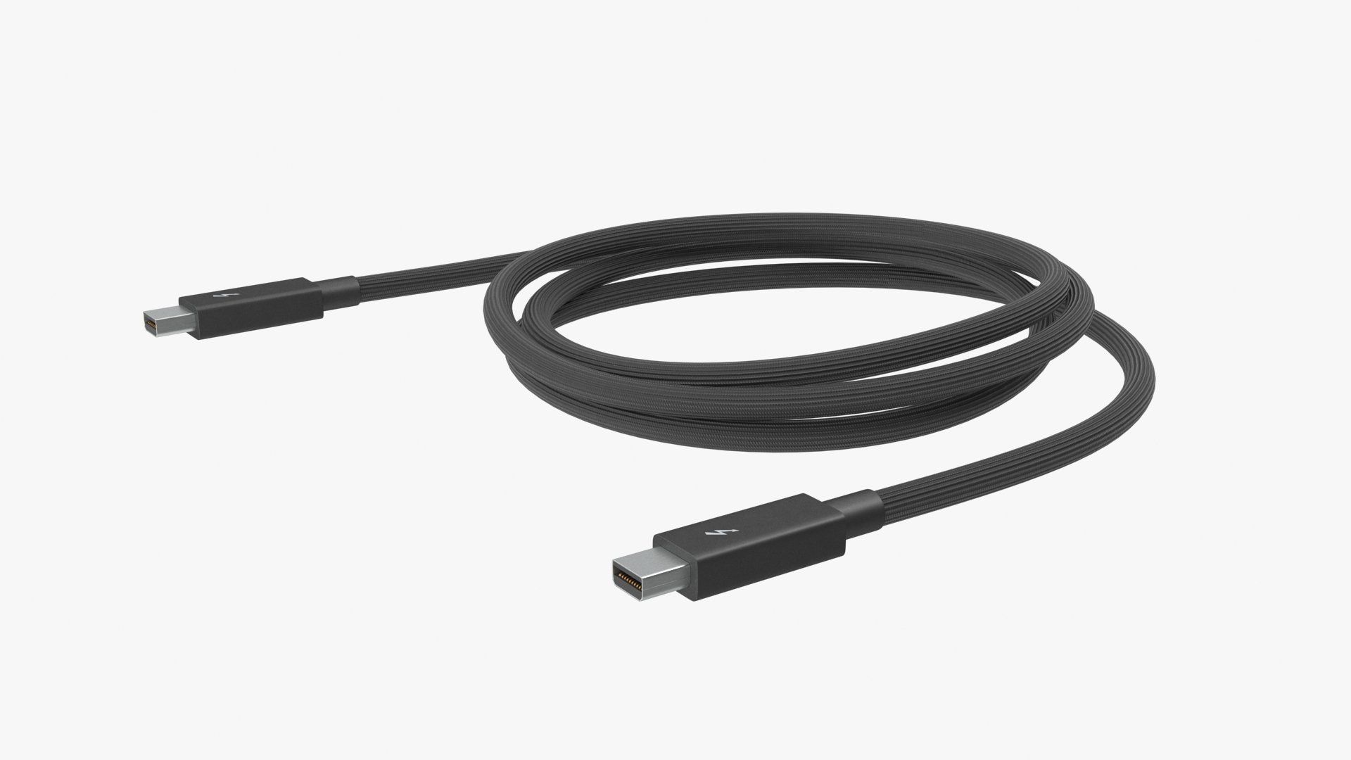 3D Apple Thunderbolt Cable Black - TurboSquid 1912697