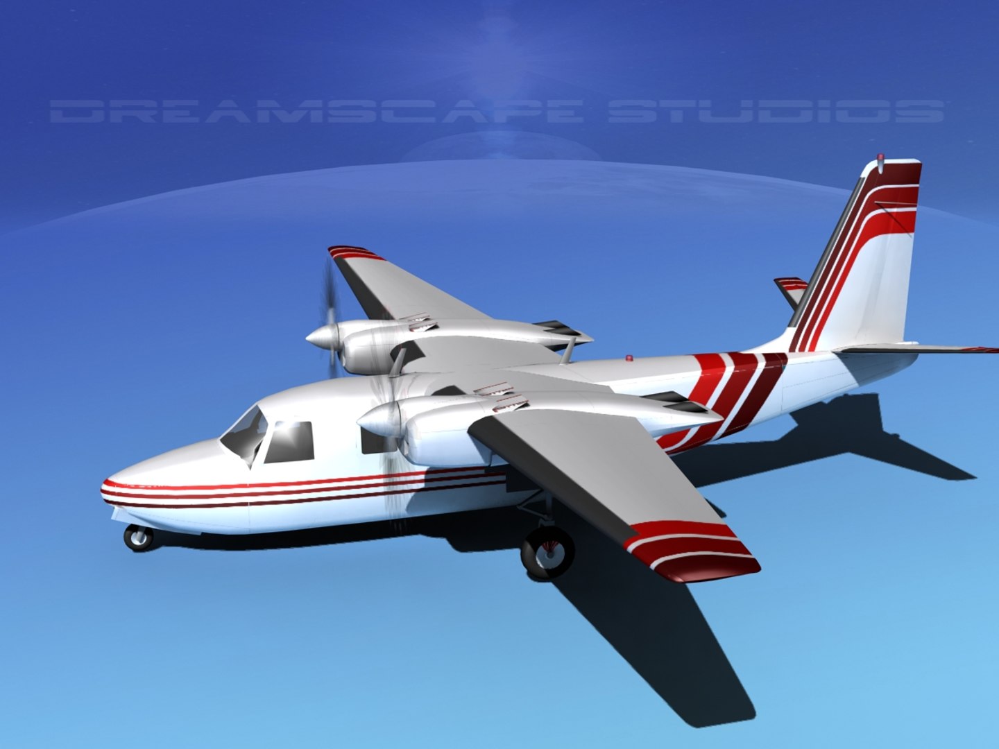 3d Propellers Aero Commander 560 Model