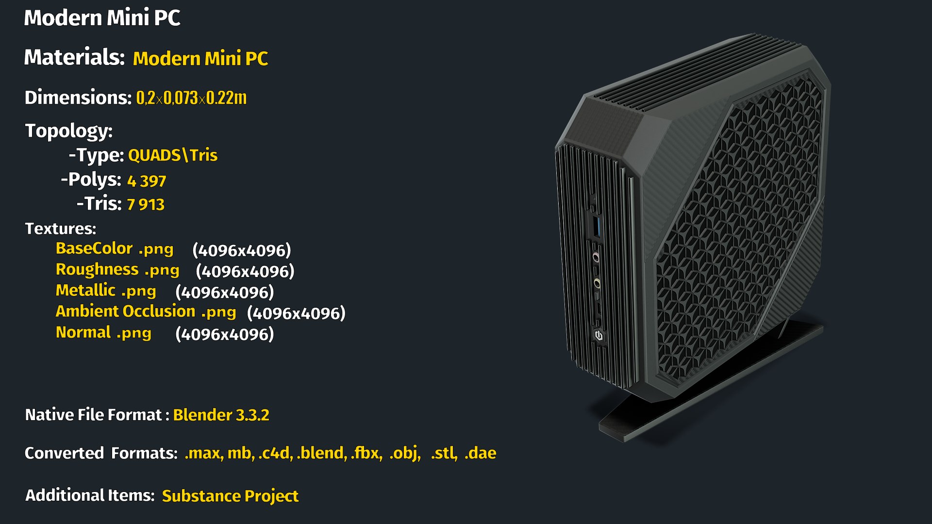 Modern Mini PC 3D model - TurboSquid 2024031