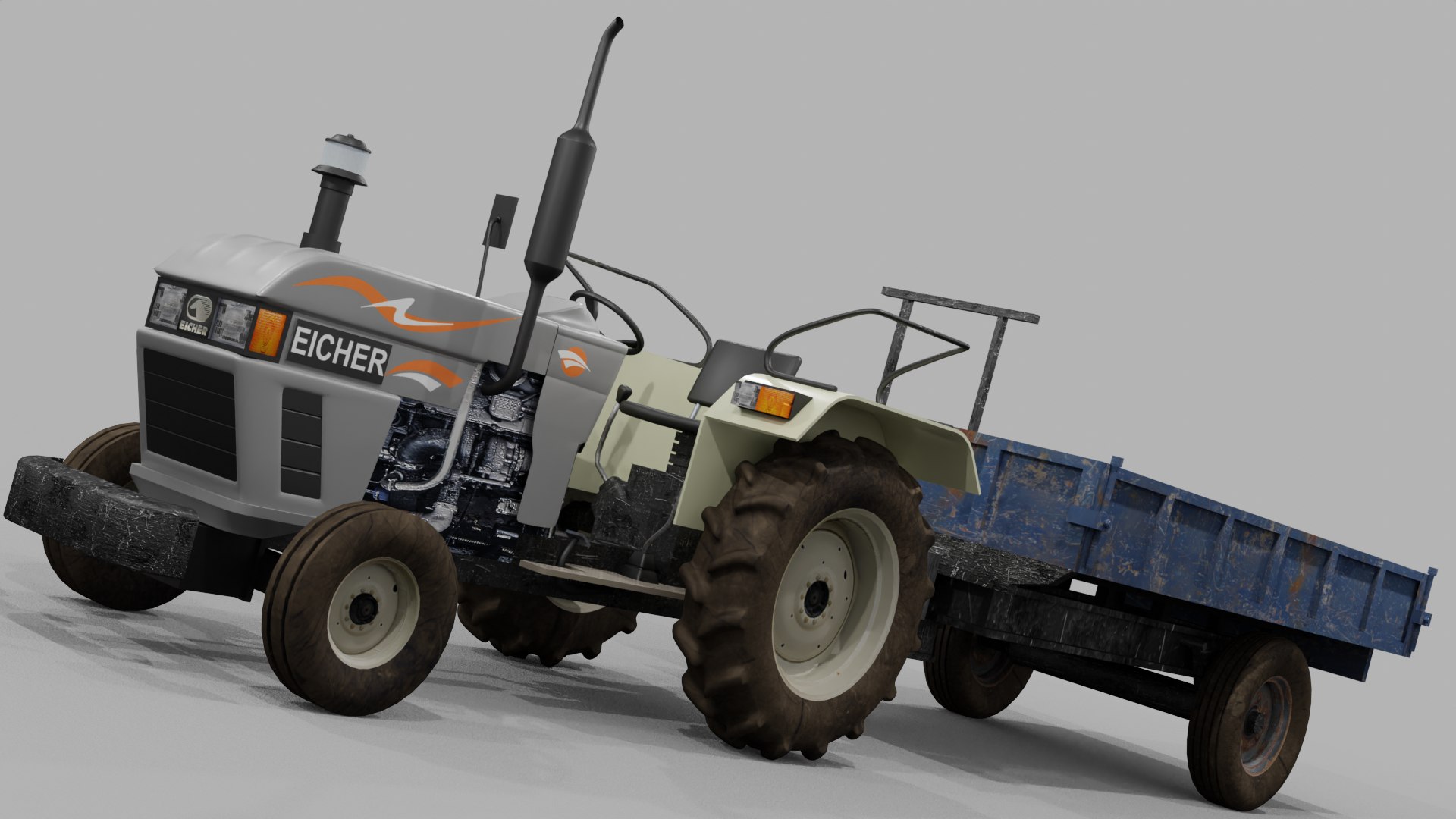 3D Eicher Tractor - TurboSquid 2032268