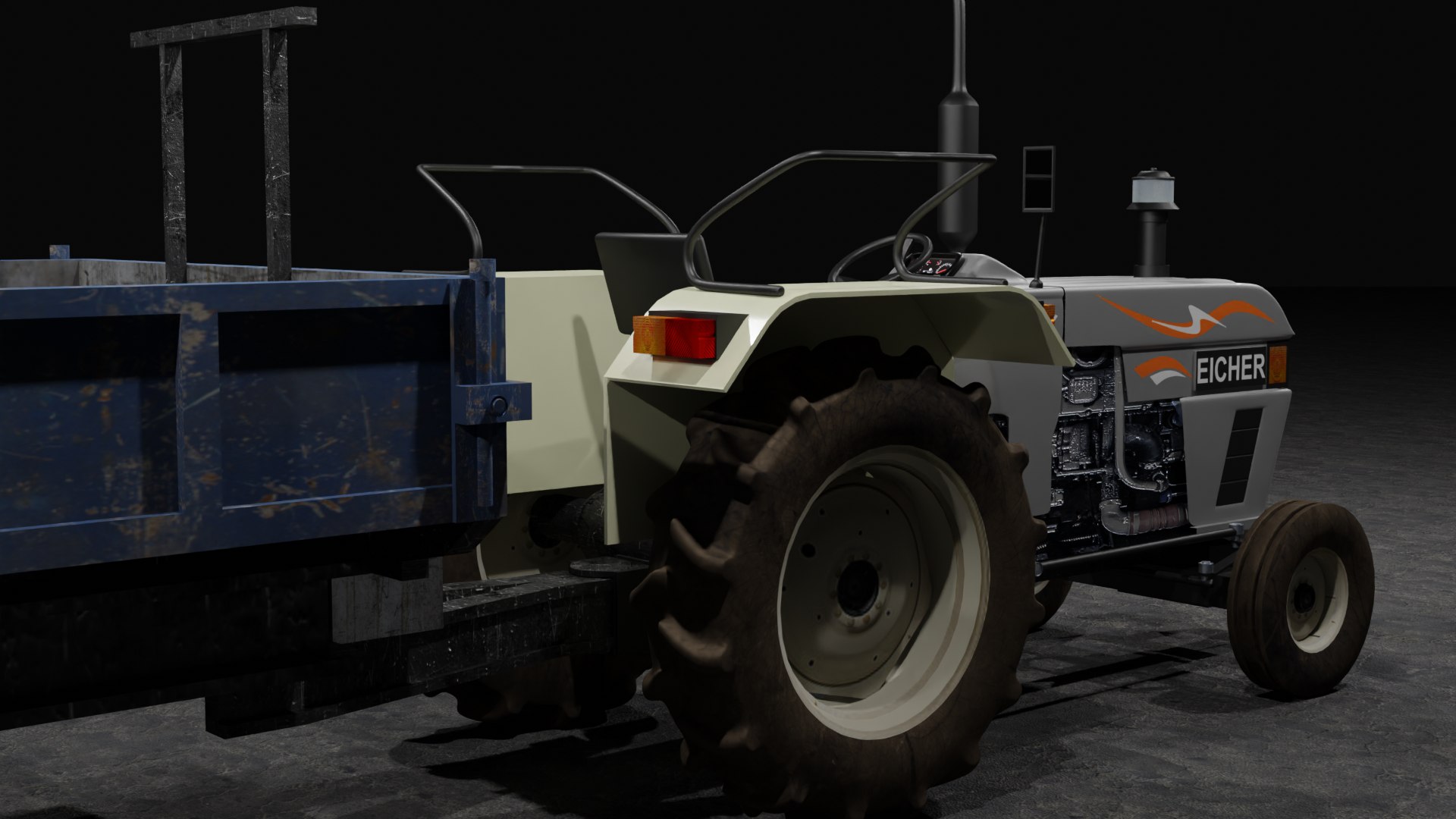 3D Eicher Tractor - TurboSquid 2032268