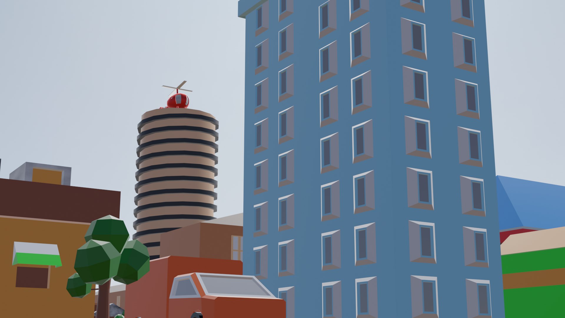 3D Low Poly City Model - TurboSquid 2242477