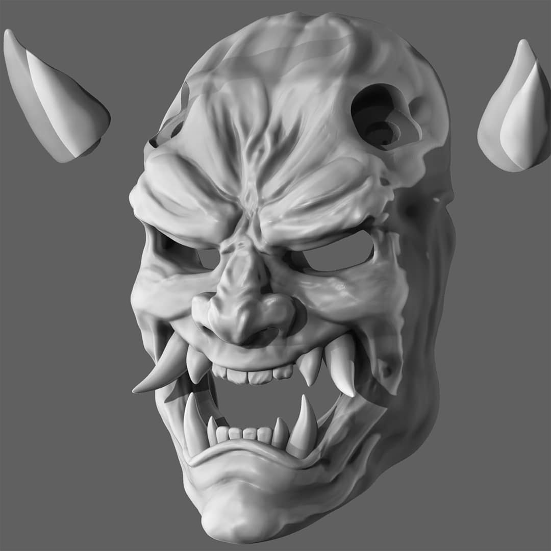 Oni Mask - Traditional Japanese Demon Mask 3D Model - TurboSquid 1974135