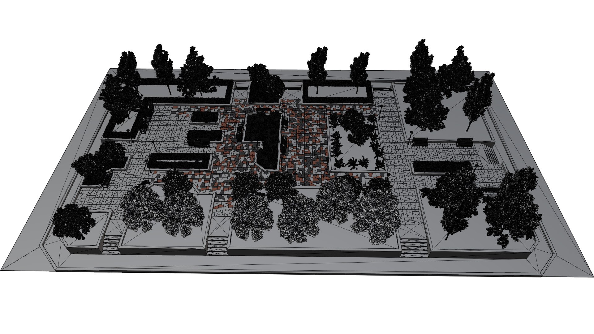 3D Modern Urban Park Modular Environment - TurboSquid 2518813