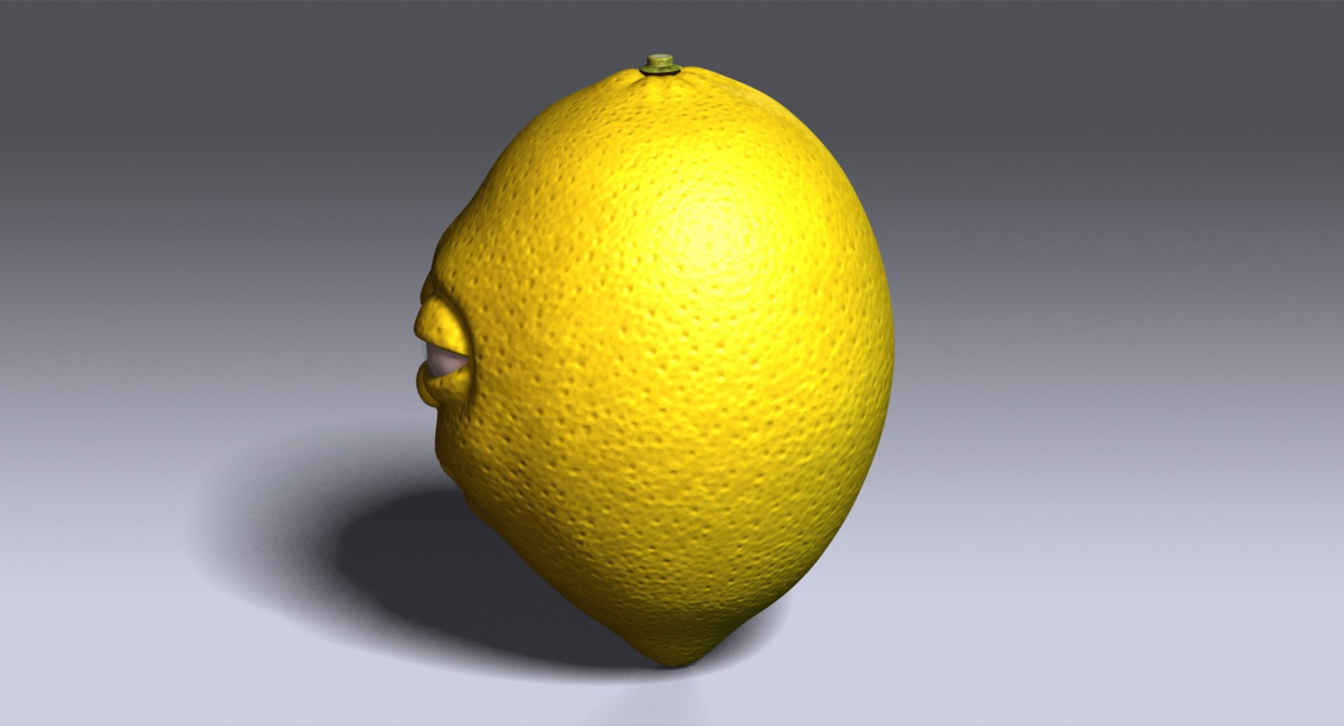 3d lemon cartoon model