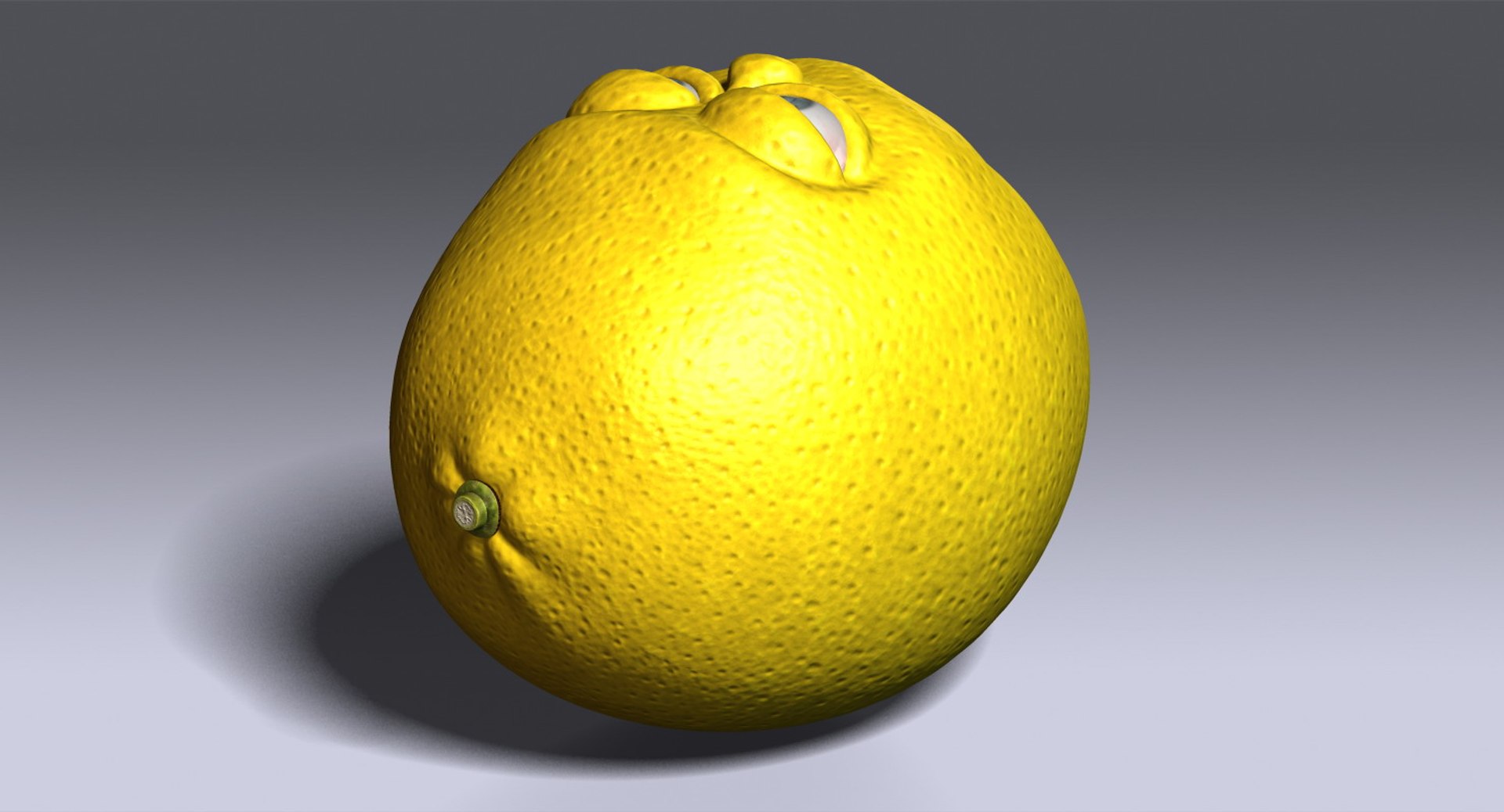 3d lemon cartoon model