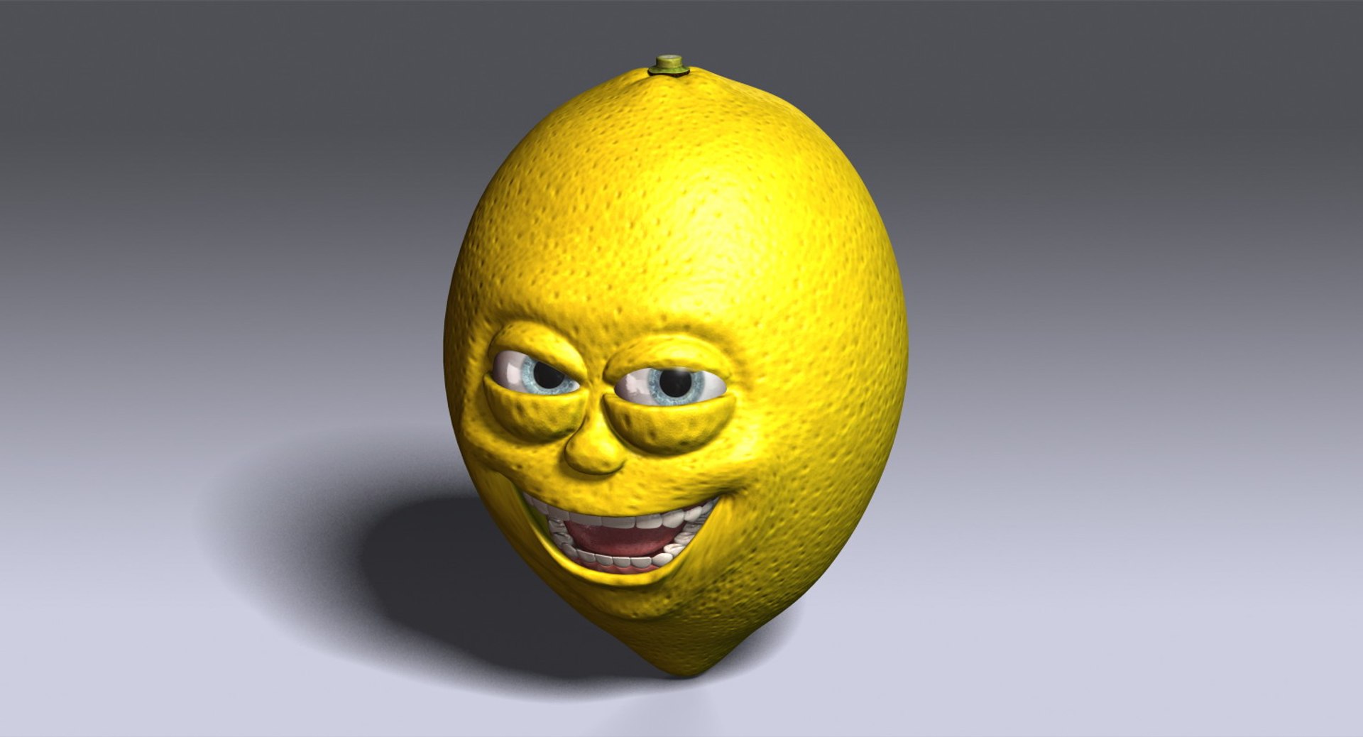 3d lemon cartoon model