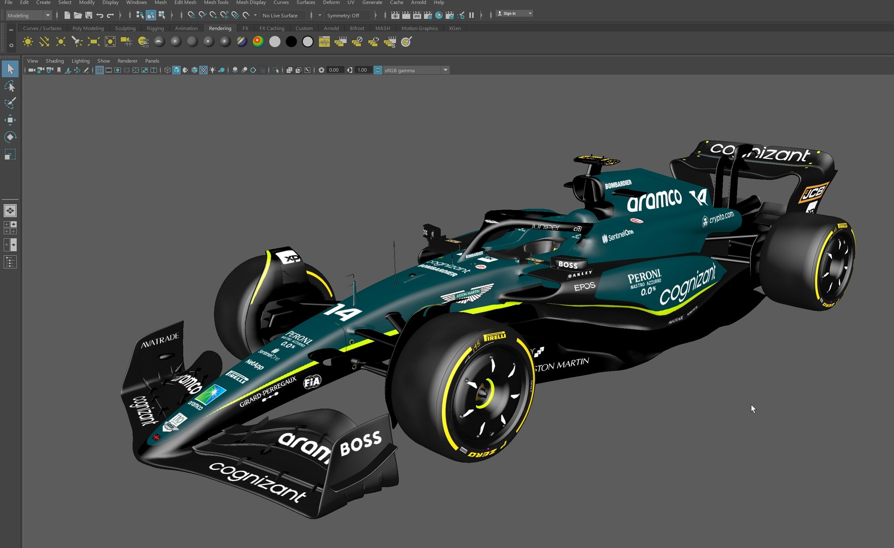 3D F1 Aston Martin AMR23 model - TurboSquid 2038481