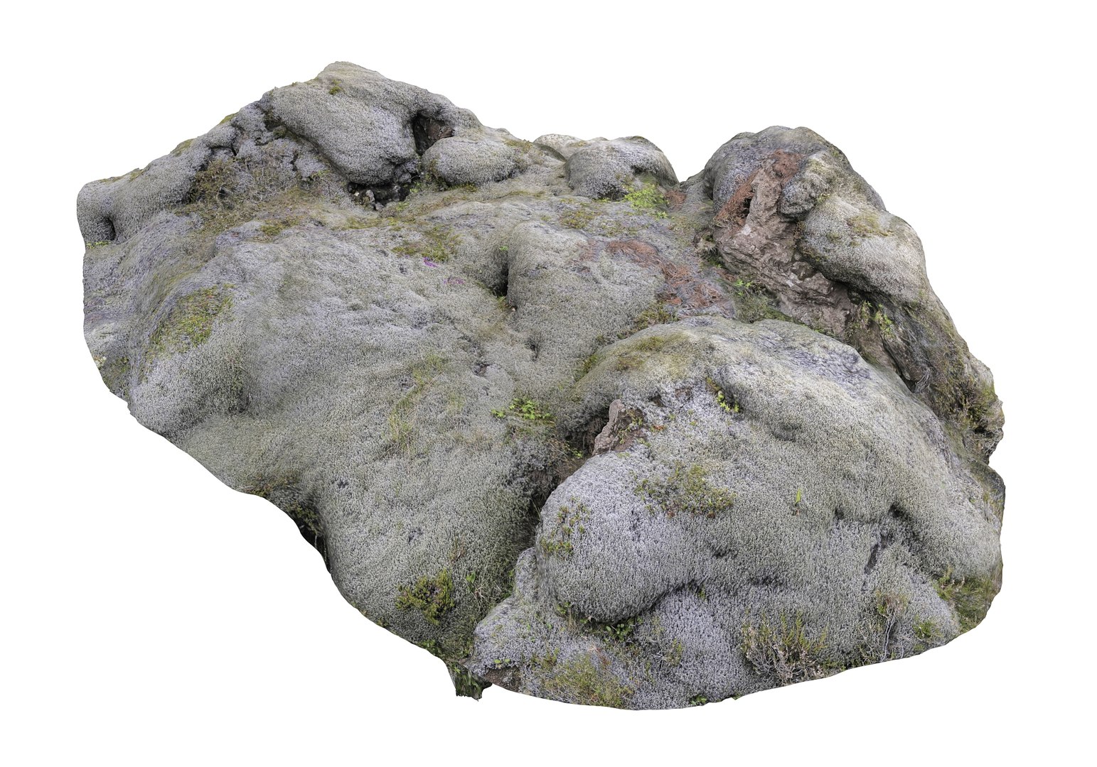 3D Moss Rock Model - TurboSquid 1707101