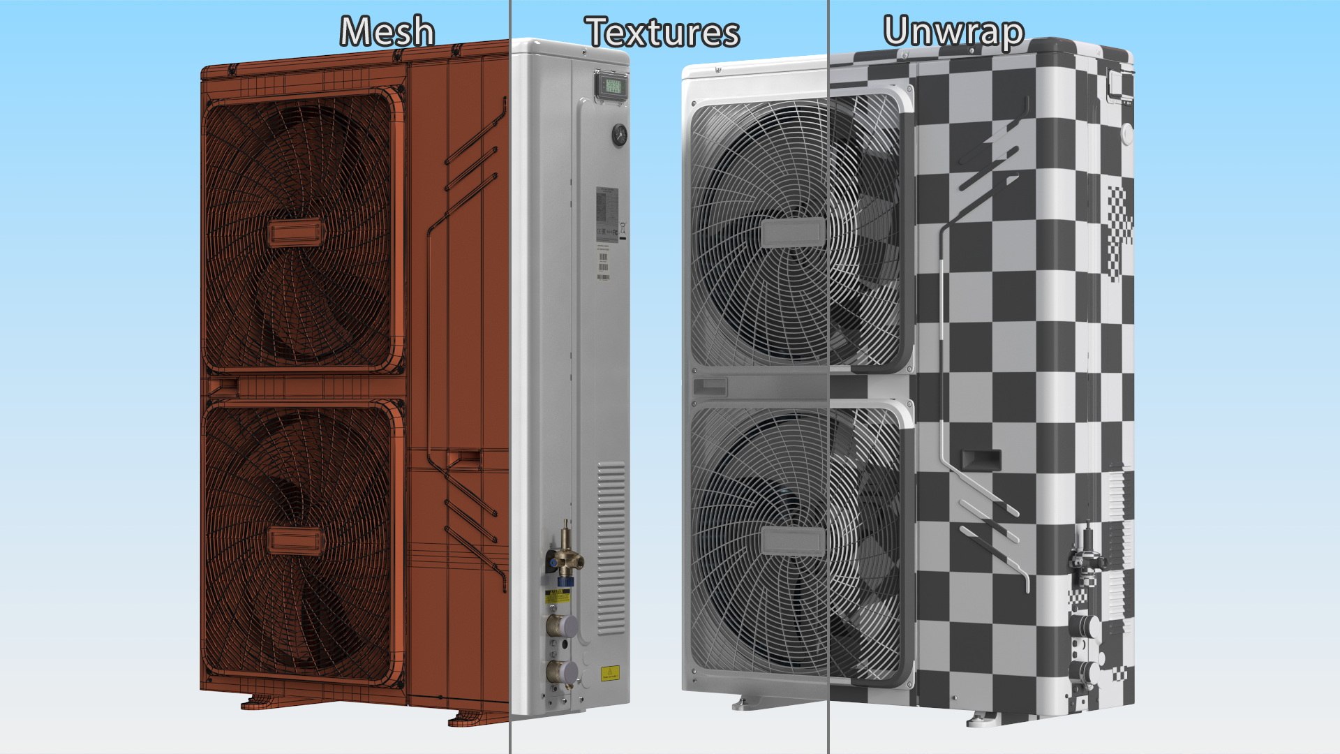 Double Air Conditioner Outdoor Part 3D Model - TurboSquid 2068825