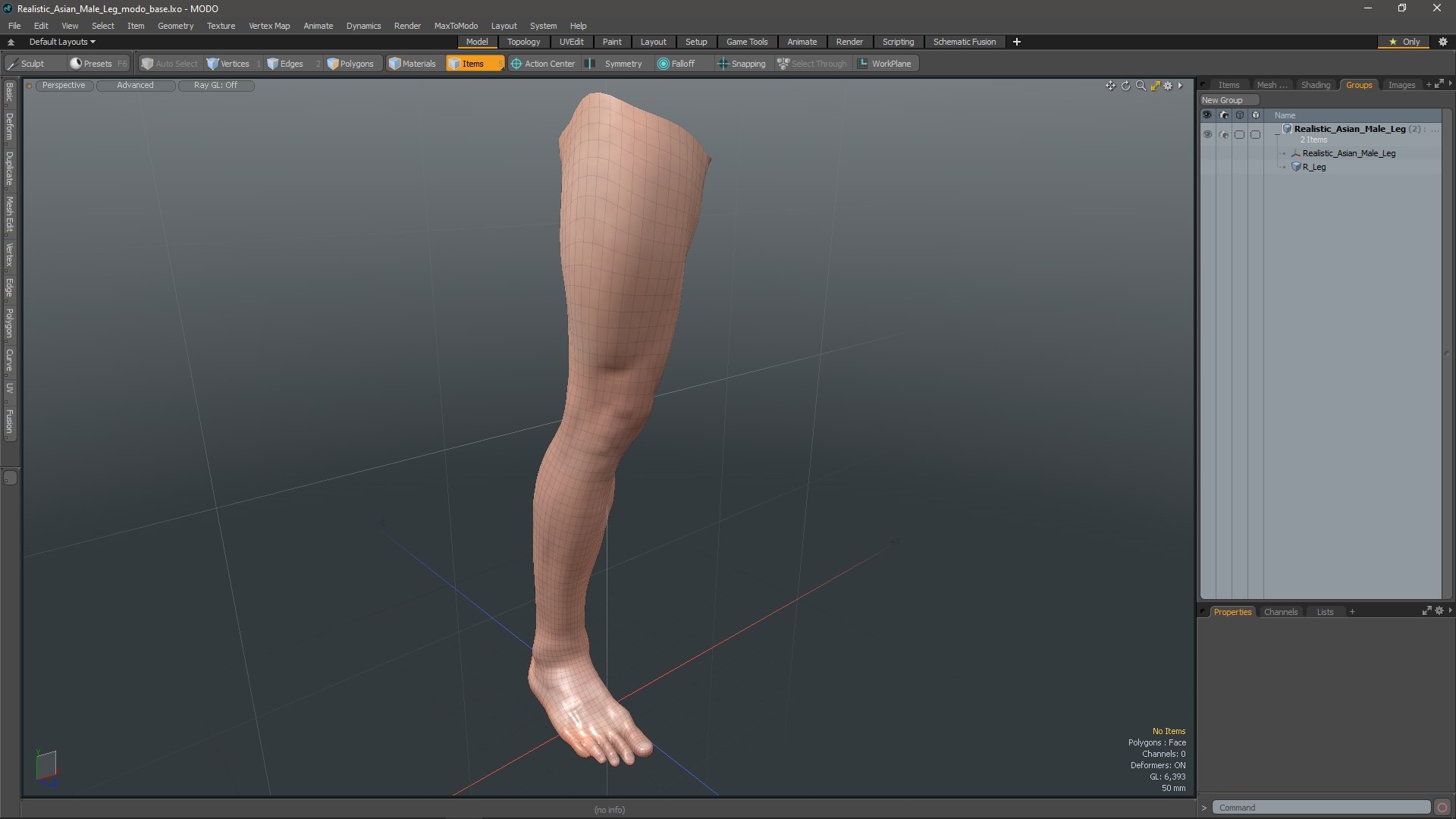 3D Model Realistic Asian Male Leg - TurboSquid 2295999