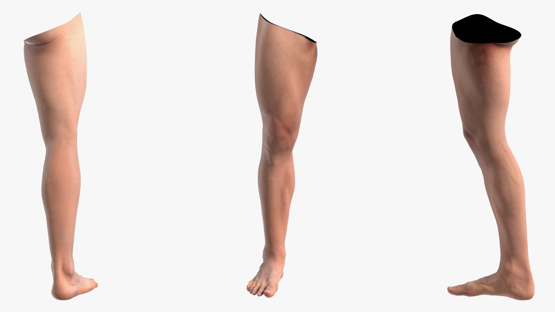 3D Model Realistic Asian Male Leg - TurboSquid 2295999