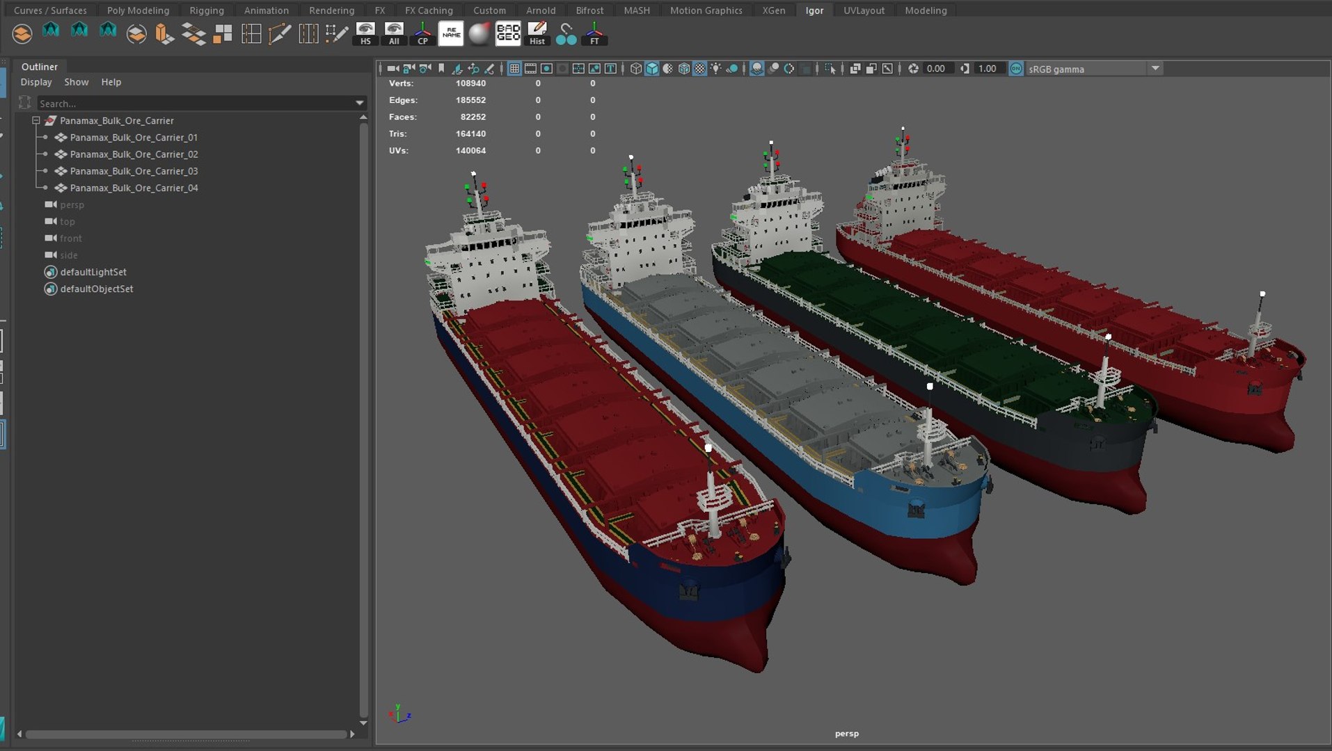 3D Low Poly Panamax Bulk Ore Carrier - TurboSquid 1903701