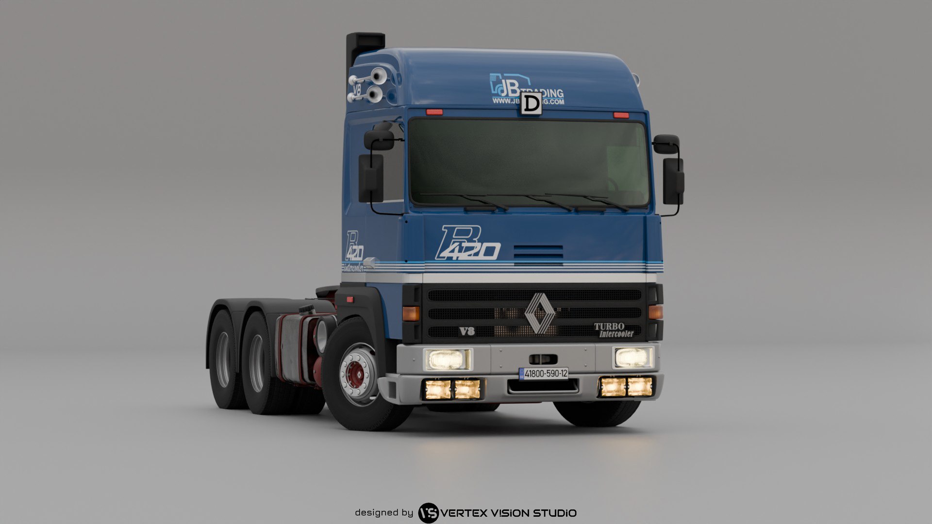 RENAULT R420 6X4 V8 Turbo Intercooler 3D Model 3D Model - TurboSquid ...