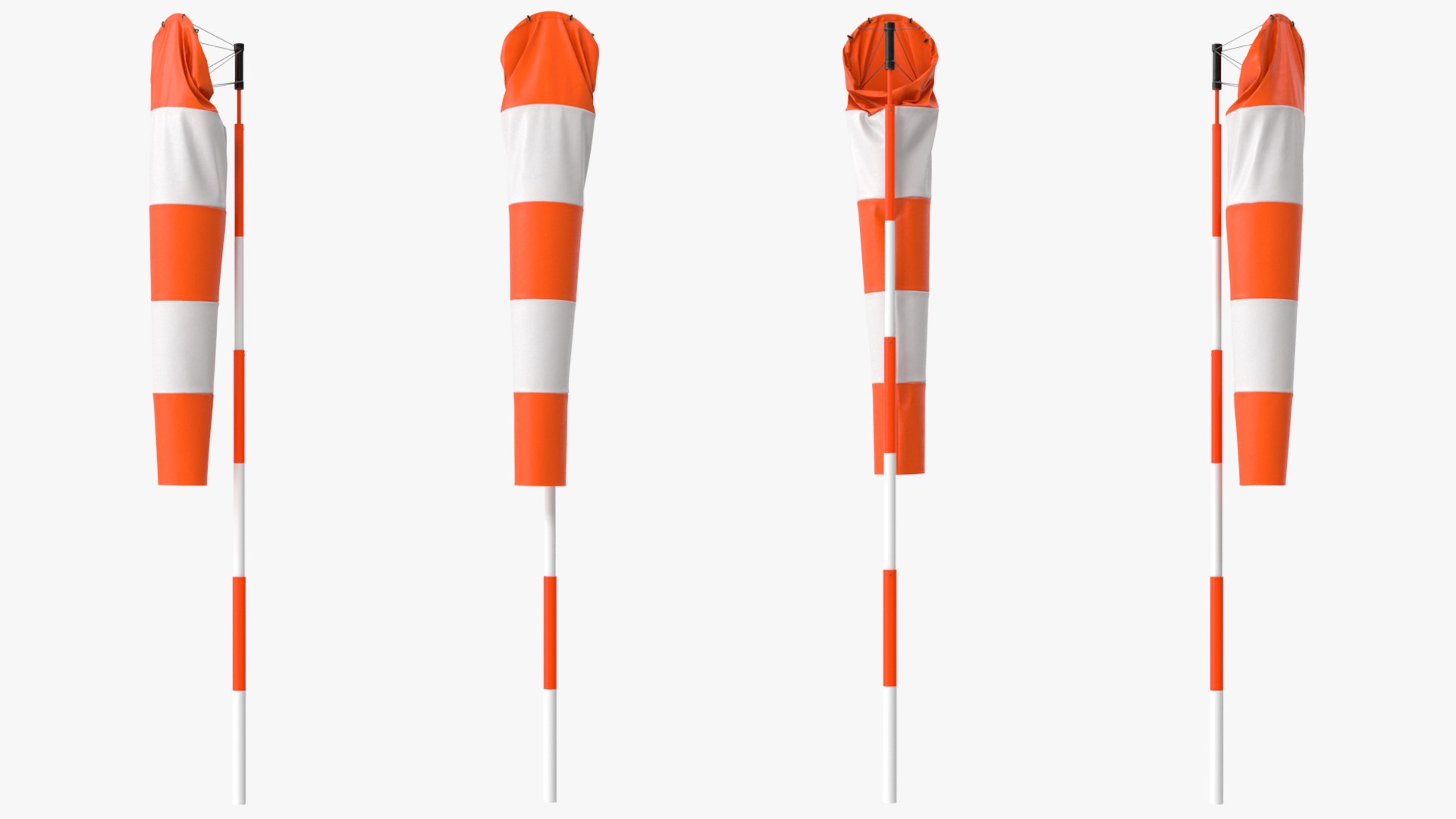 Striped Windsocks Collection 3D Model - TurboSquid 2035864