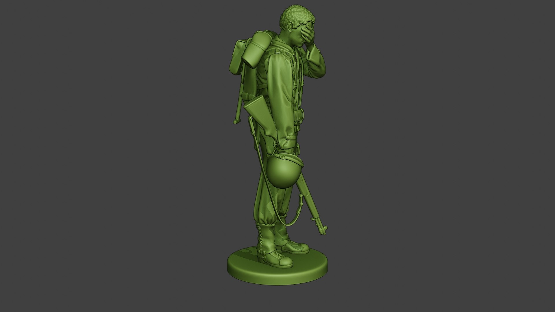 3D model soldier ww2 crying american - TurboSquid 1655801