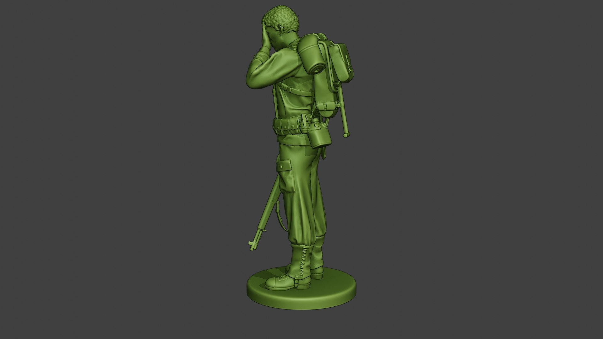 3D Model Soldier Ww2 Crying American - TurboSquid 1655801