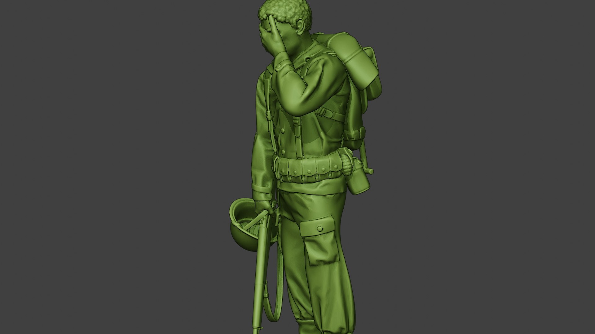 3D model soldier ww2 crying american - TurboSquid 1655801
