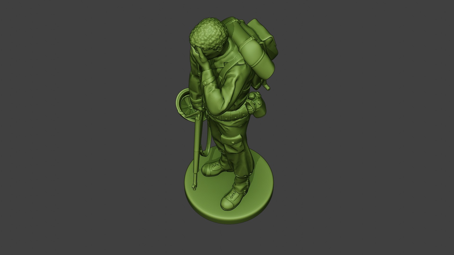 3D model soldier ww2 crying american - TurboSquid 1655801