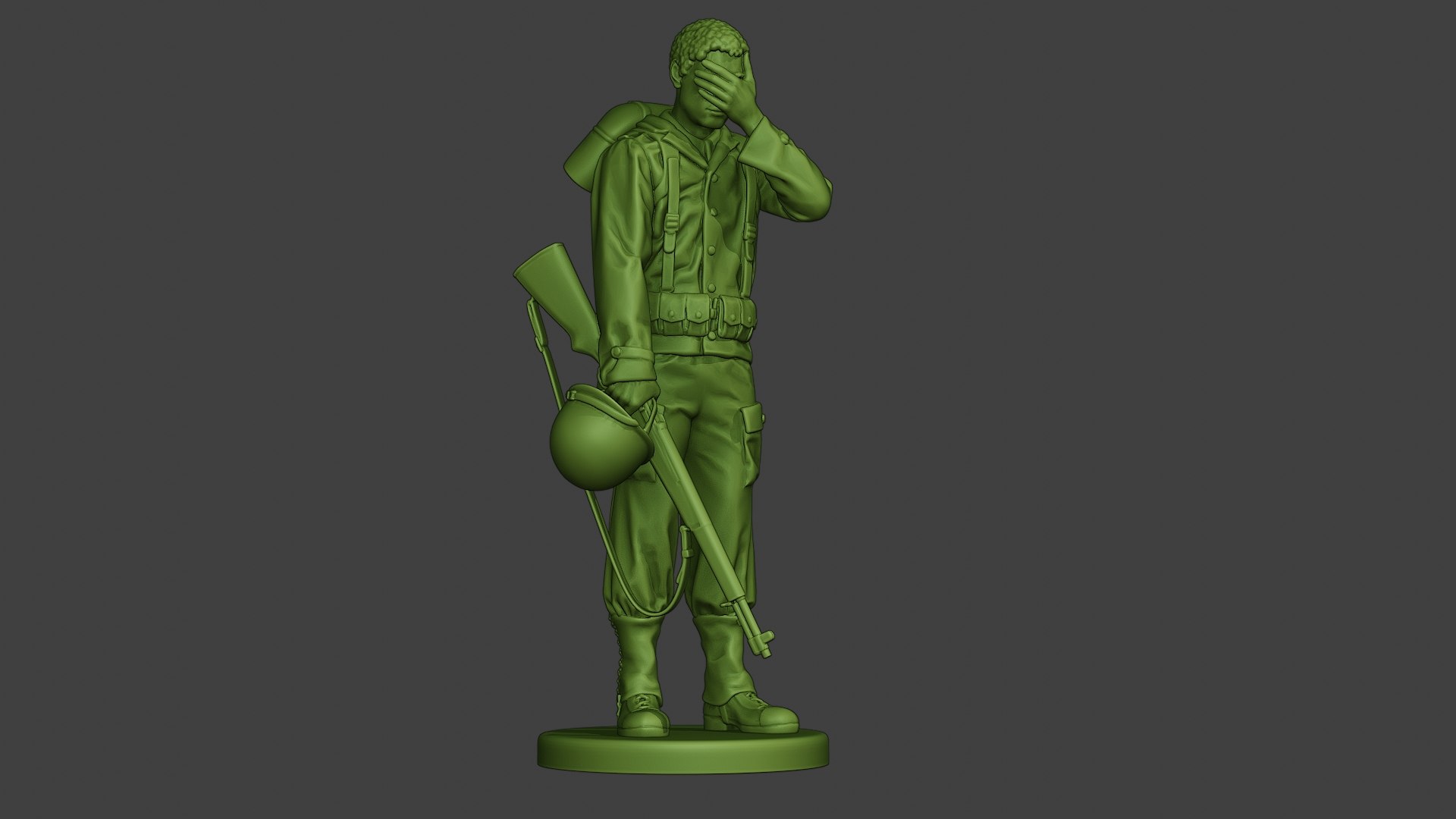 3D model soldier ww2 crying american - TurboSquid 1655801