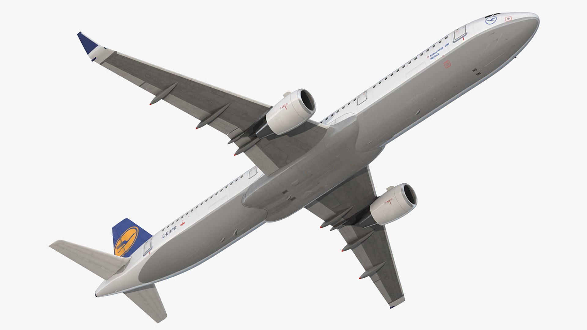 3D Lufthansa Airbus A321 With Interior And Doors Model - TurboSquid 2376366